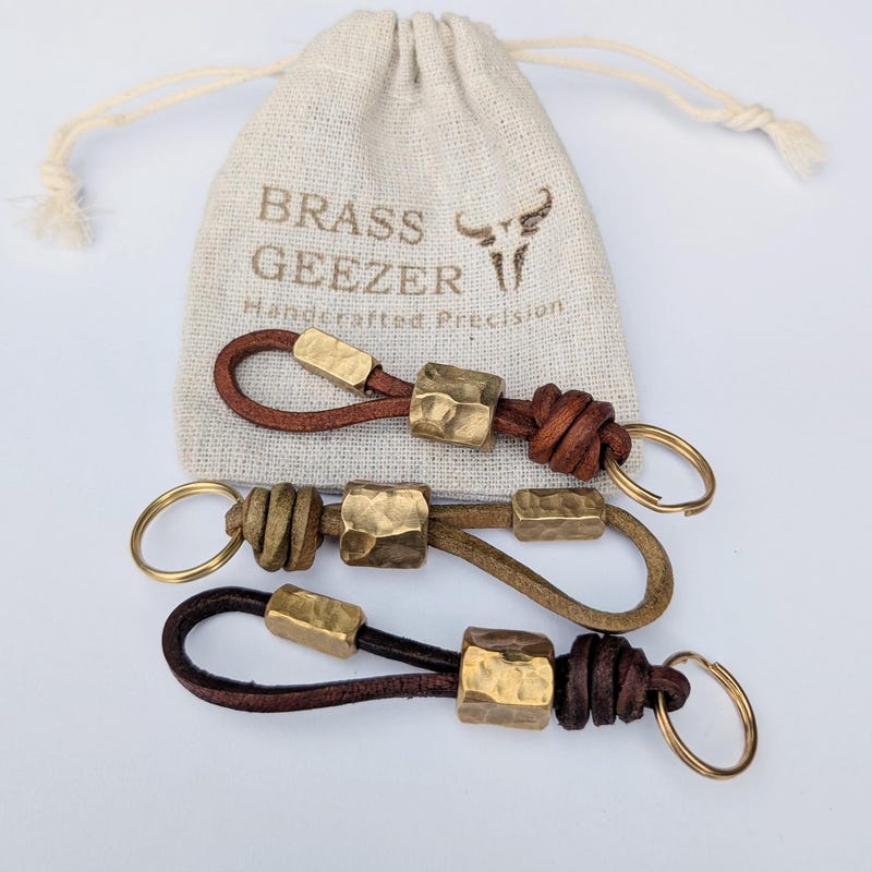 Brass Keychain - Etsy