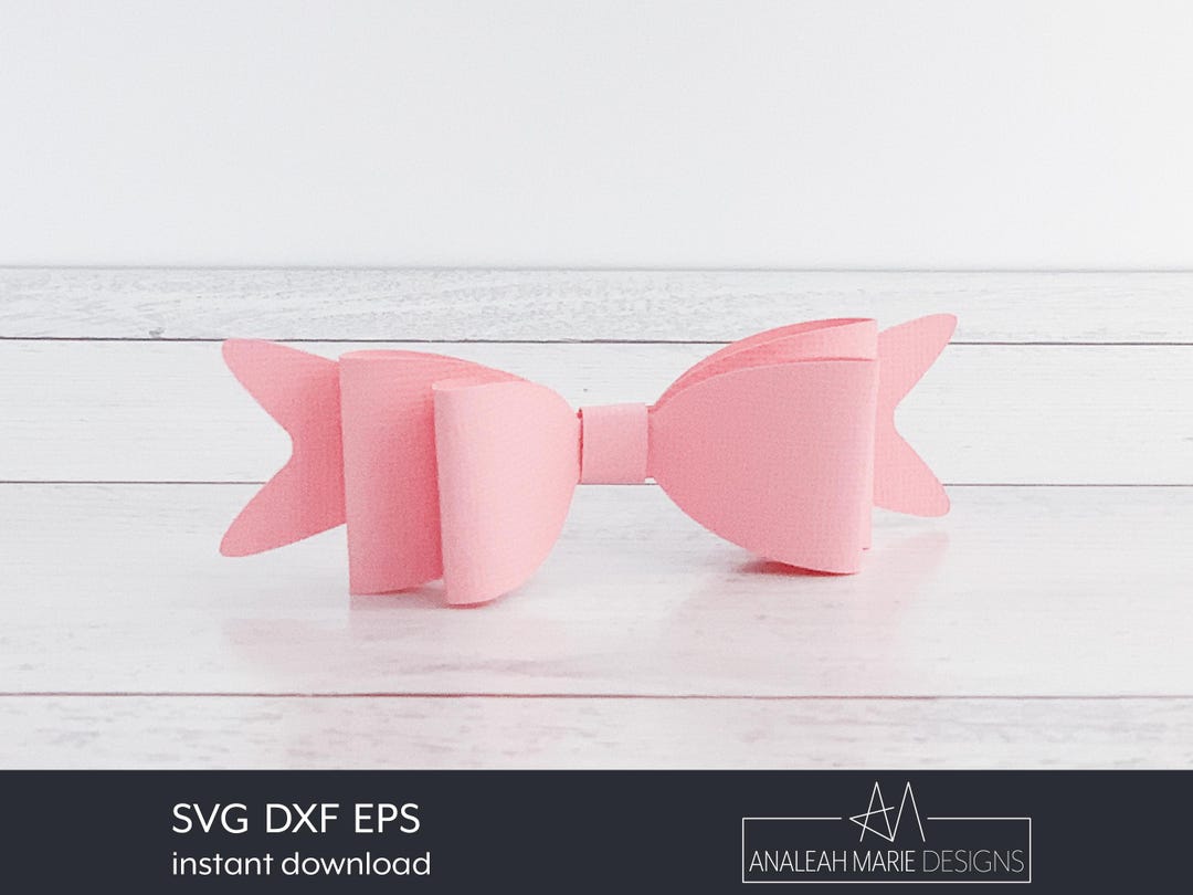 3D Bow SVG, Paper Bow, Bow for Gift, DIY Bow, Hair Bow, Headband Bow ...