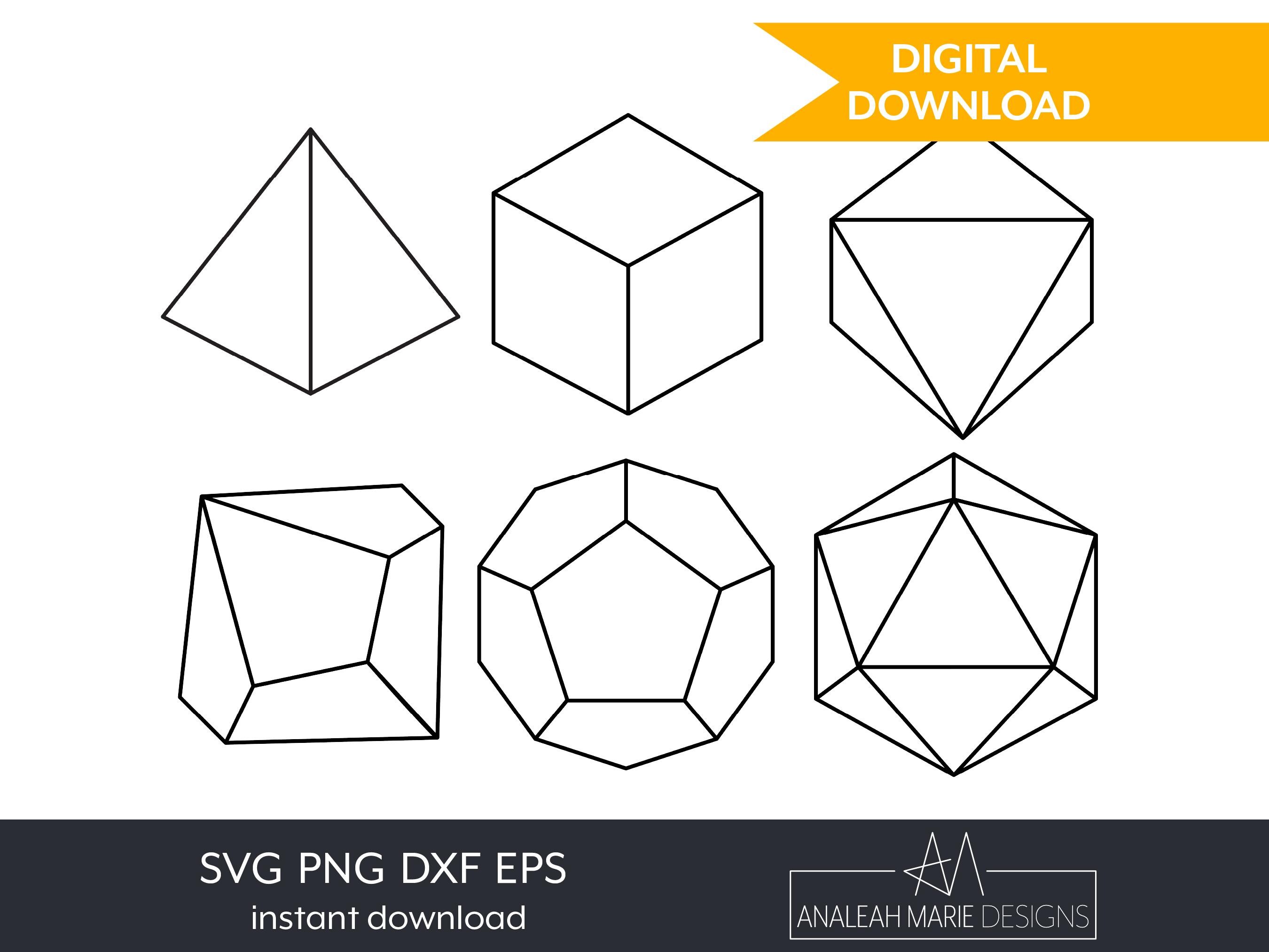 RPG Polyhedral Dice SVG Bundle - Perfect for Shirts, Game Room Decor ...