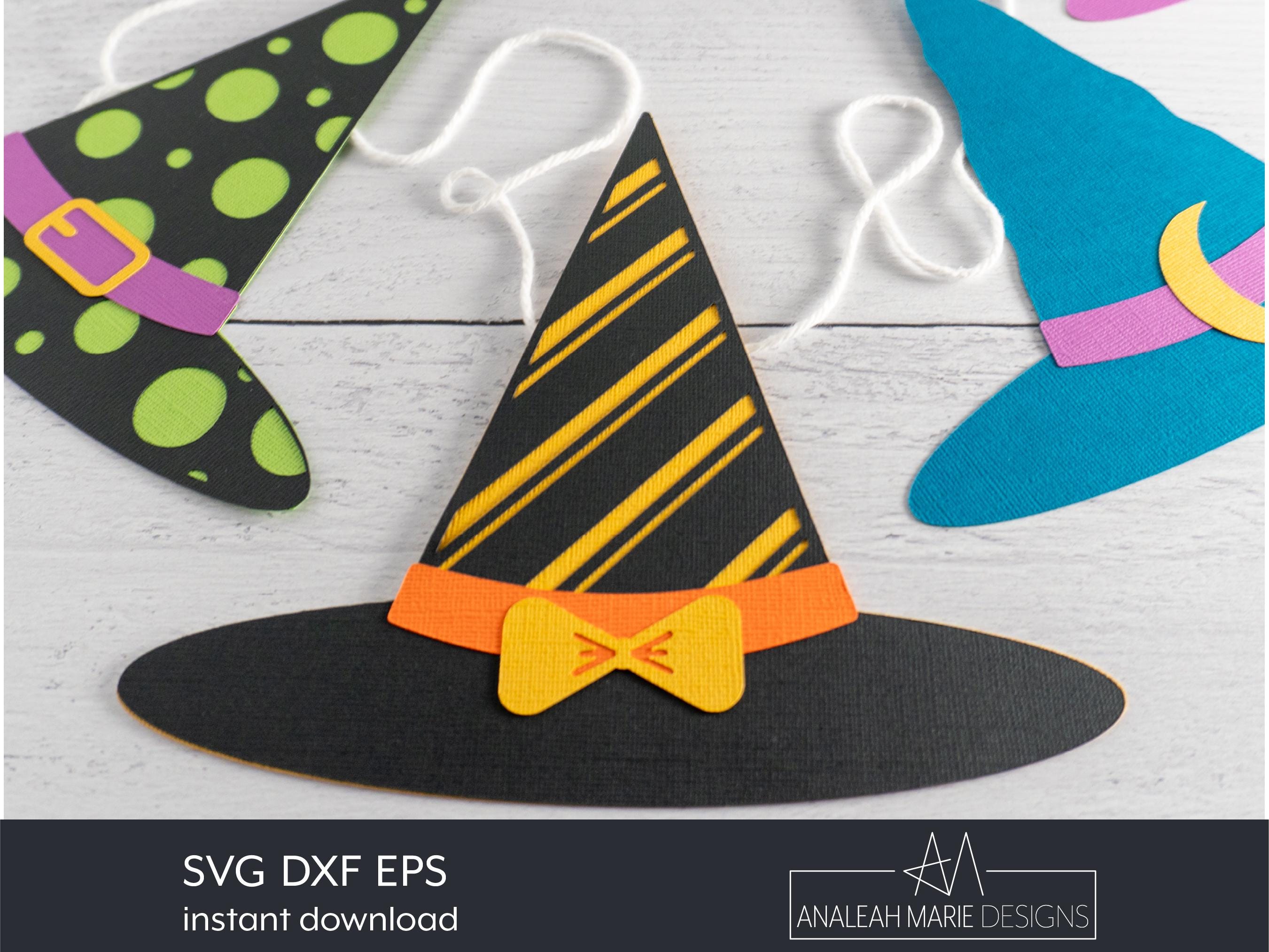 Witch Hat Garland SVG | DIY Halloween Party Banner | Cricut Silhouette ...