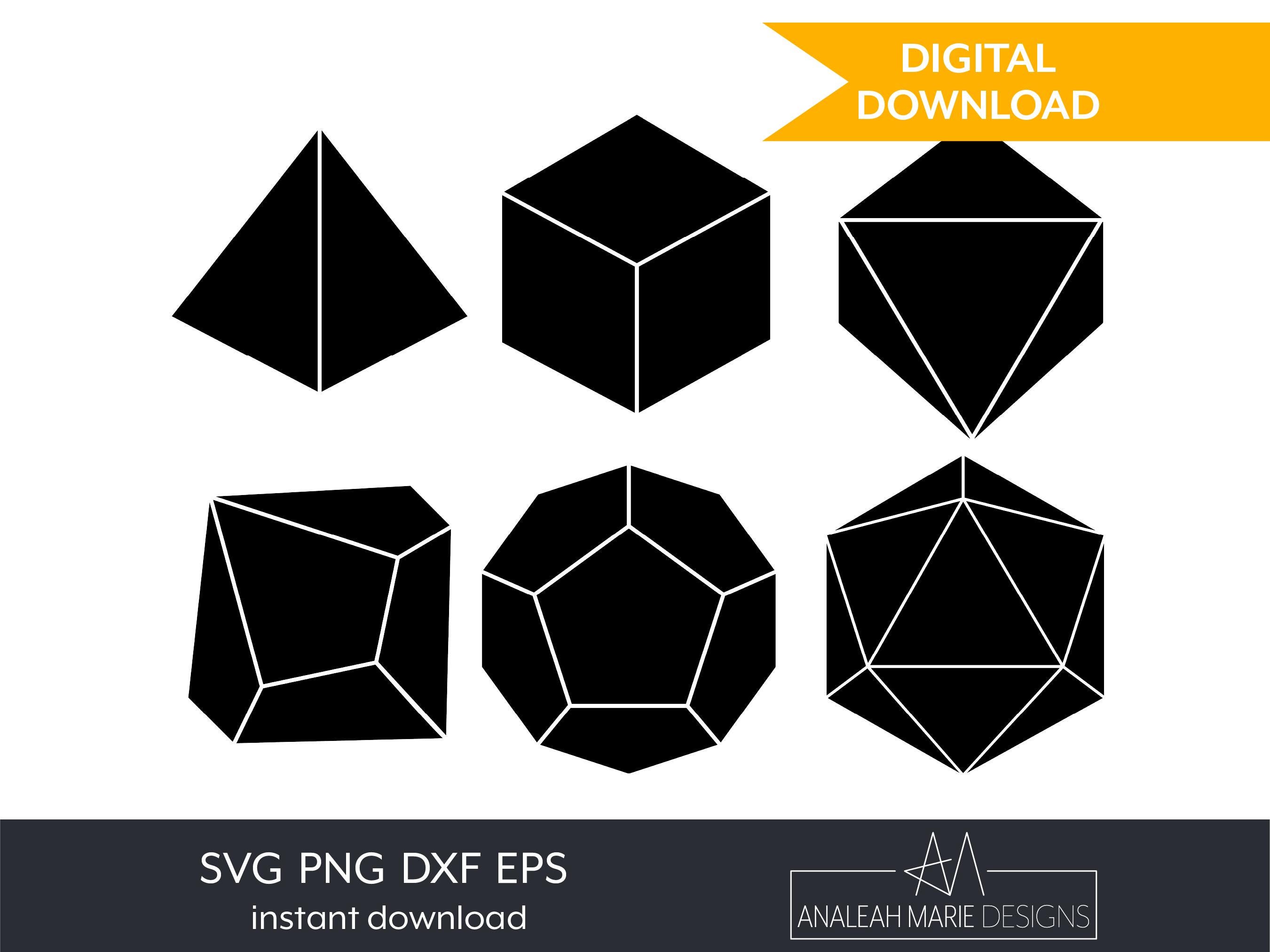 RPG Polyhedral Dice SVG Bundle - Perfect for Shirts, Game Room Decor ...