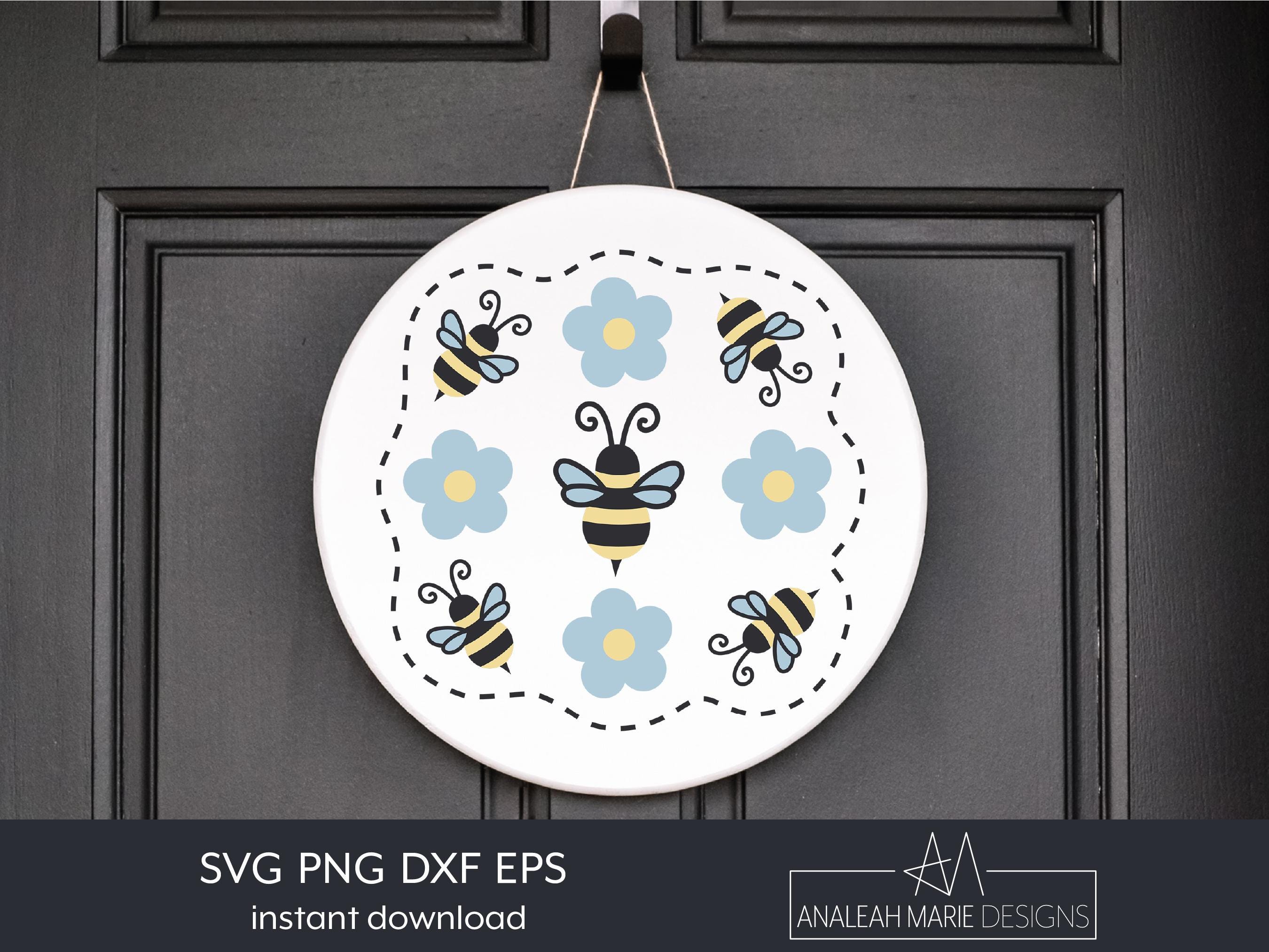 Spring Bees SVG | Floral Bee Cut File - Etsy