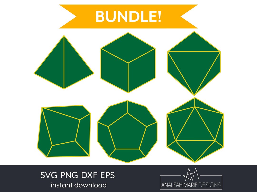 RPG Polyhedral Dice SVG Bundle - Perfect for Shirts, Game Room Decor ...