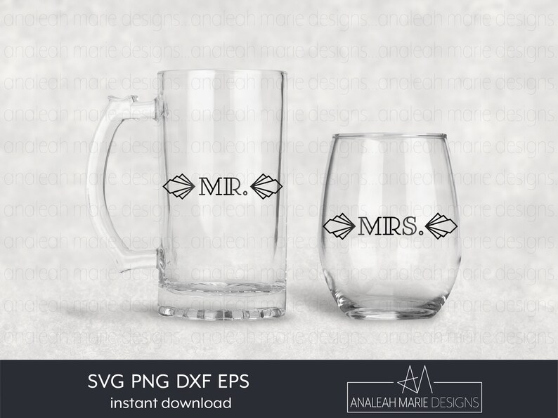 Art Deco Wedding SVG Bundle: Mr Mrs Mx (digital Download) - Etsy