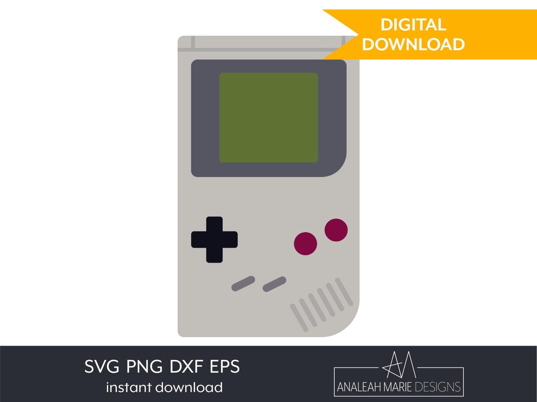 Retro Handheld Gaming Console SVG: 90s Gamer Clipart (digital Download ...