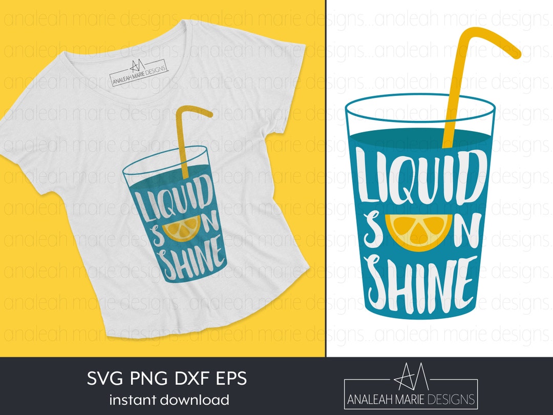 Liquid Sunshine SVG Design: Refreshing Summer Lemon Drink Design ...