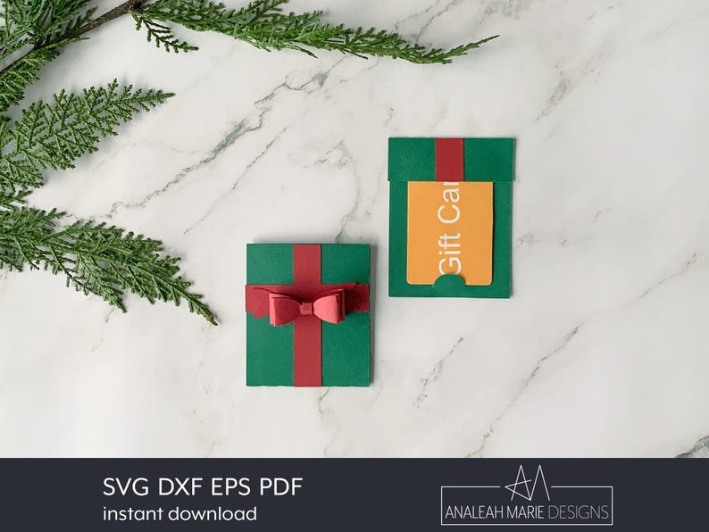 Present Gift Card Holder Envelope SVG: DIY Paper Cut File - Etsy