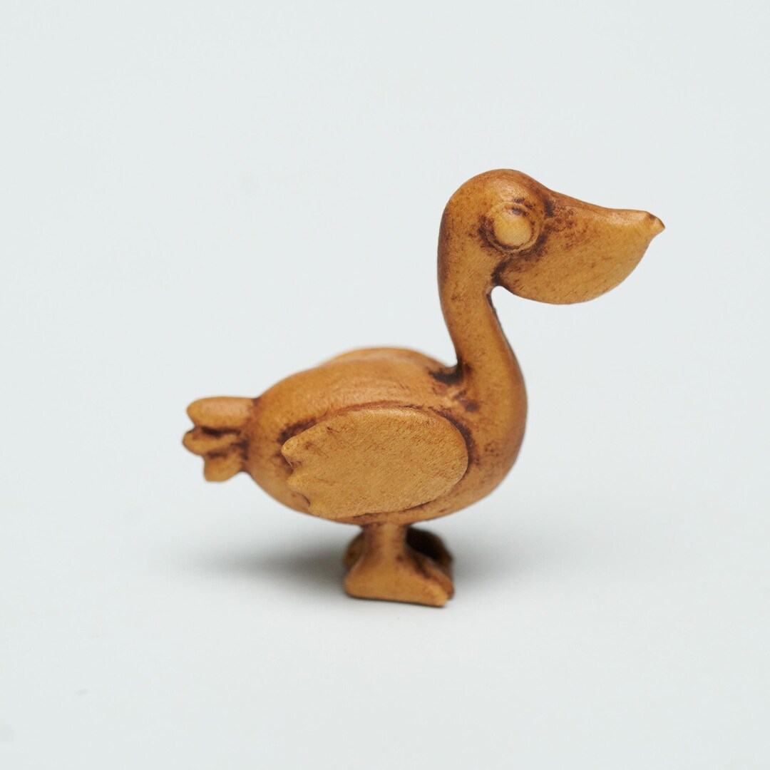 Miniature Wood Bird, Pelican, Hand Carved, Christmas and Holiday Gift ...