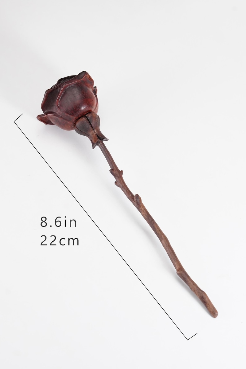 Handcrafted Wooden Rose: African Red Wood & Walnut, Eternal Rustic ...