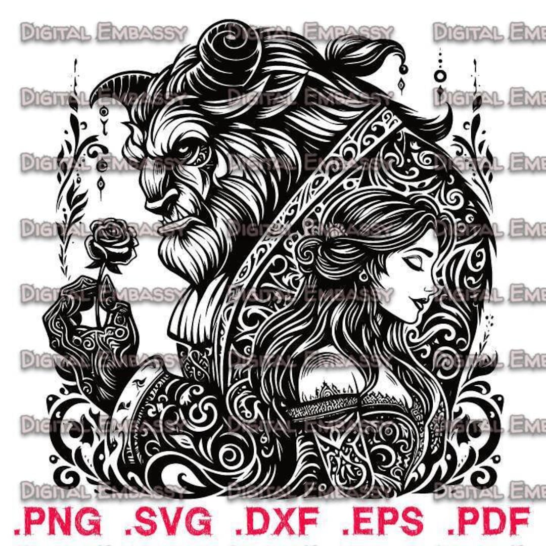 Beauty and the Beast PNG | Beauty and the Beast SVG | Beauty and the ...