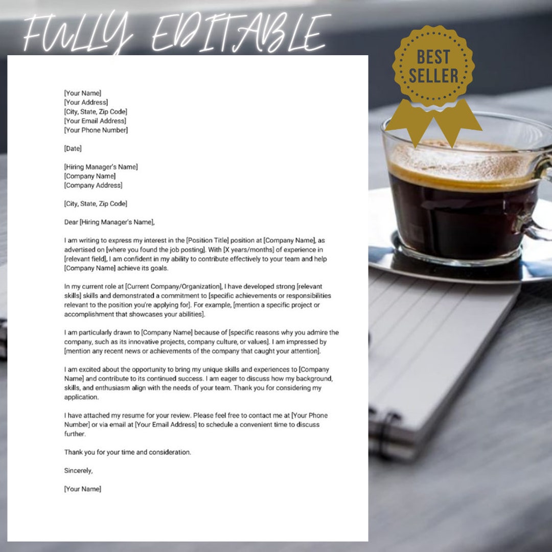 Simple Cover Template, Fully Editable Template, Word Document Cover ...