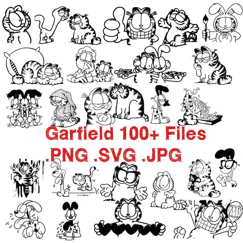 Garfield Svg - Etsy