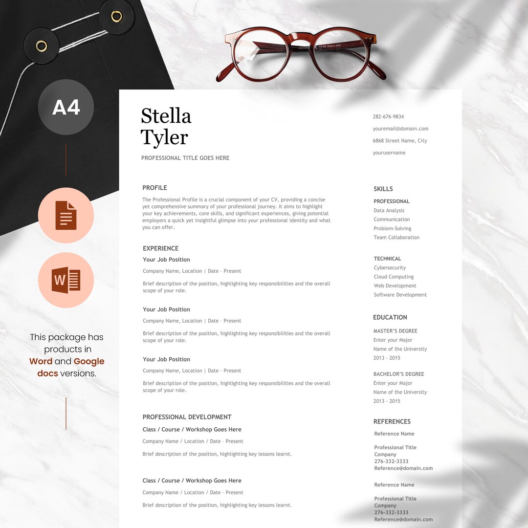 Modern Resume With Cover Letter | Professional Resume | CV | Cover ...