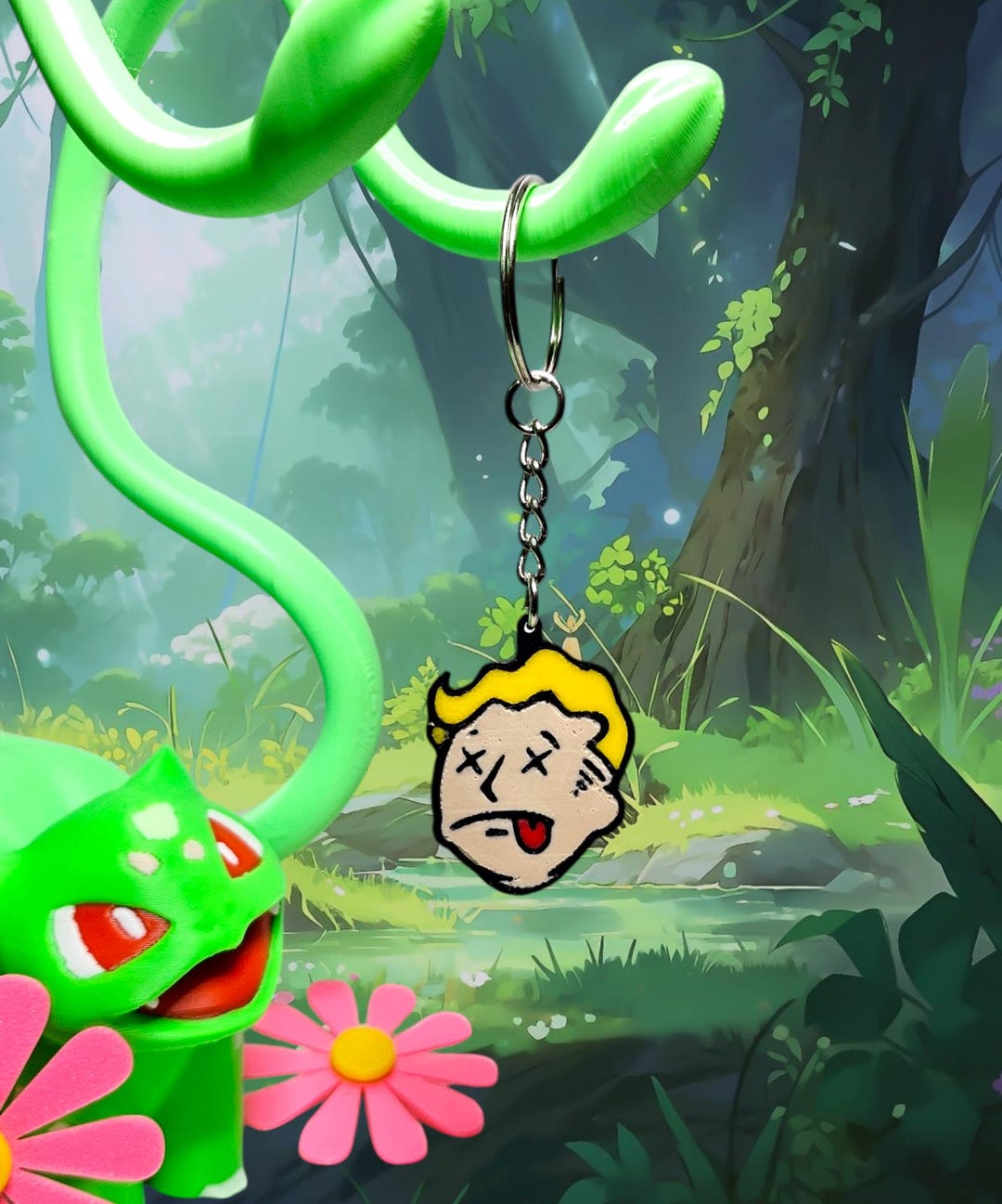 Fallout Dead Emote Keychain, Fun Gaming Accessory for Keys or Bags. - Etsy