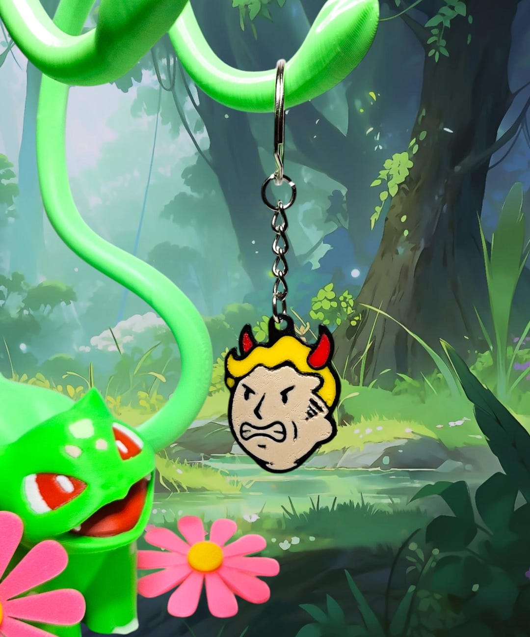 Fallout Angry Emote Keychain, Fun Gaming Accessory for Keys or Bags. - Etsy