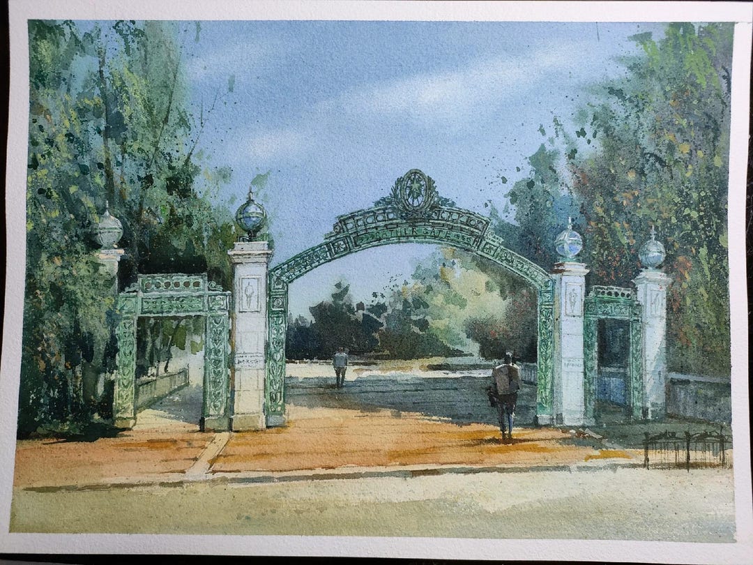Original Watercolor Paintings of University of California Berkeley UCB ...