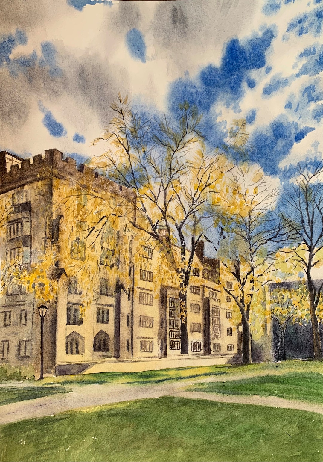 Original Watercolor Paintings of Yale University (paint From Life) - Etsy