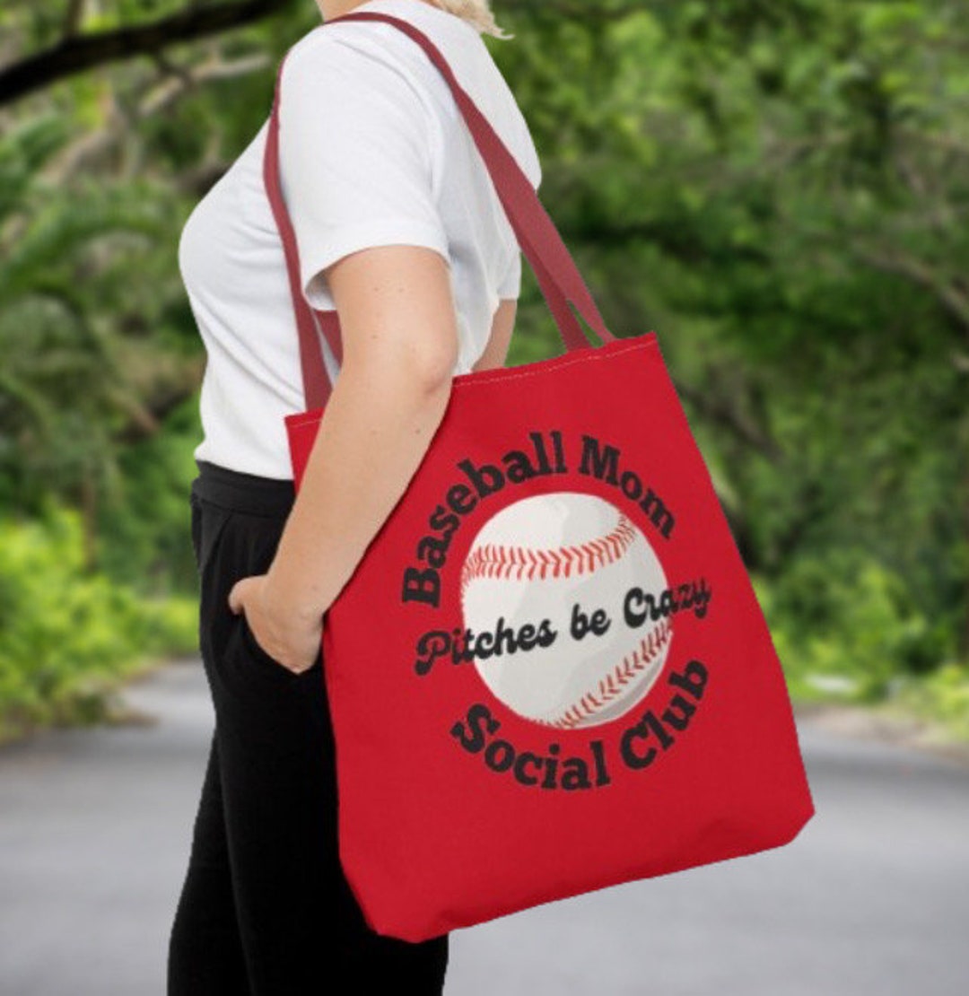 Canvas Tote Bag for Mom Ballpark Carry All Tote Baseball Tote Bag for ...