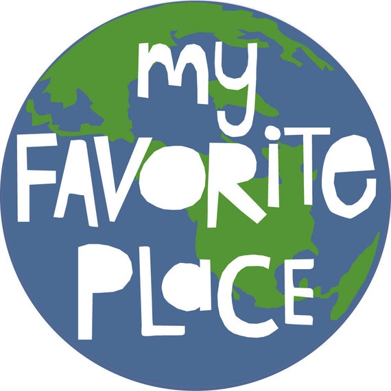 My Favorite Place Earth Bumper Sticker - Etsy