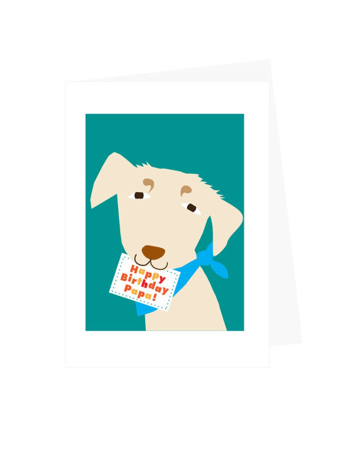 Custom White Lab Birthday Greeting Card - Etsy