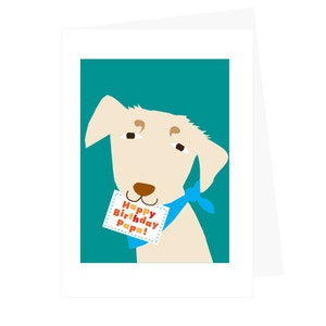 Custom White Lab Birthday Greeting Card - Etsy
