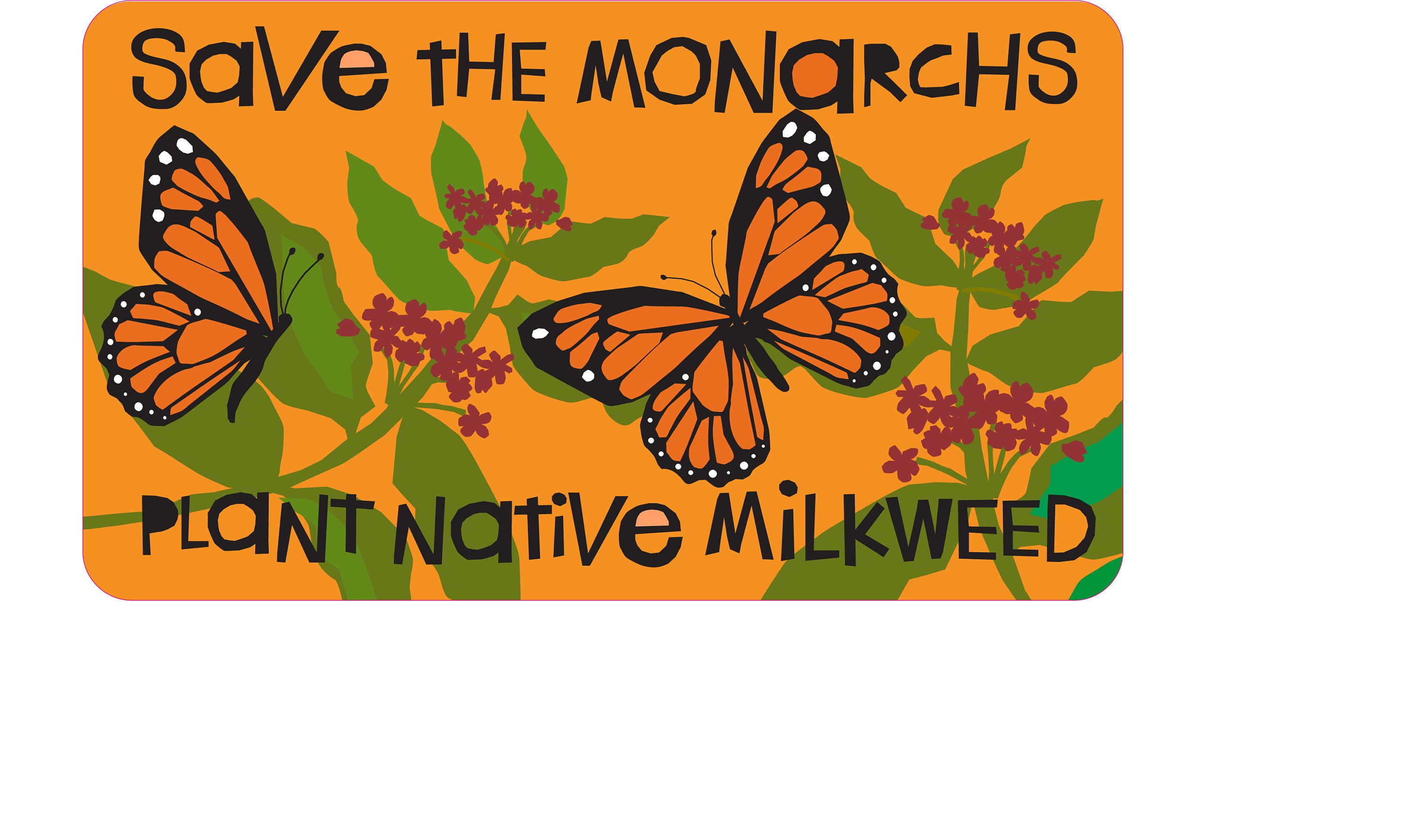 Save the Monarchs Bumper Sticker - Etsy