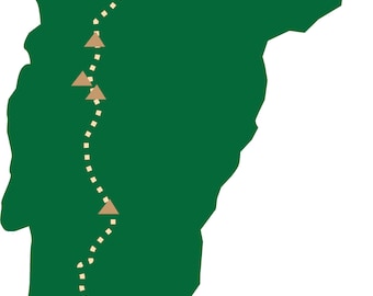 Vermont Long Train Stickers Vermont Digital Printed Bumper Decal Hiking ...