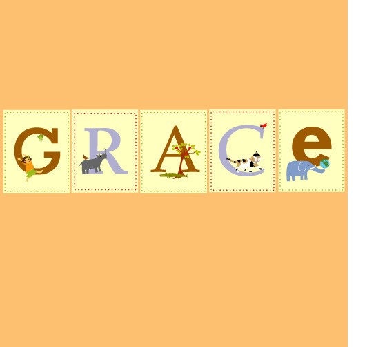 Custom Name Alphabet Card Prints | Etsy