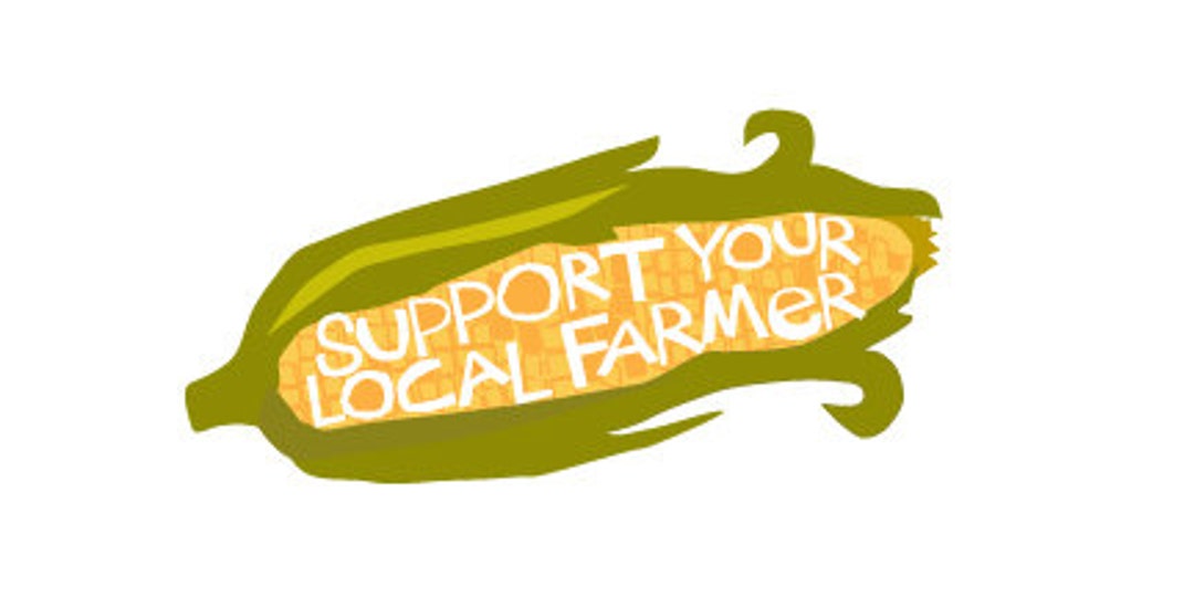 Support Your Local Farmer Bumper Sticker Ear of Corn Die Cut Decal - Etsy