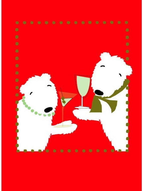 Greeting Card Polar Bears More Ice Please Dear - Etsy