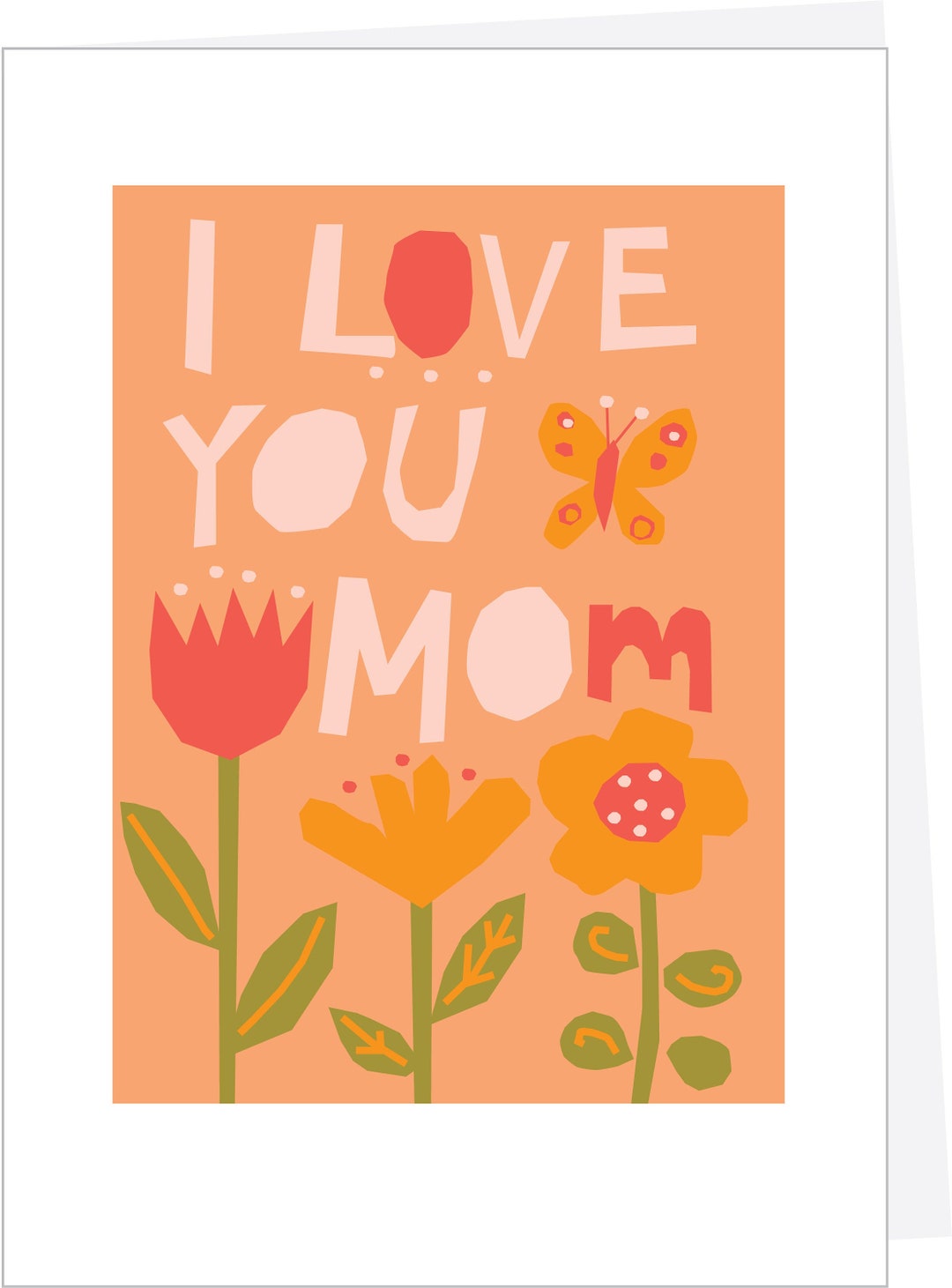 I Love You Mom Greeting Card Mothers Day Note Card - Etsy