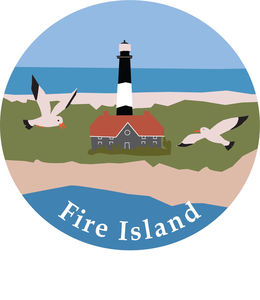 Fire Island Bumper Sticker - Etsy