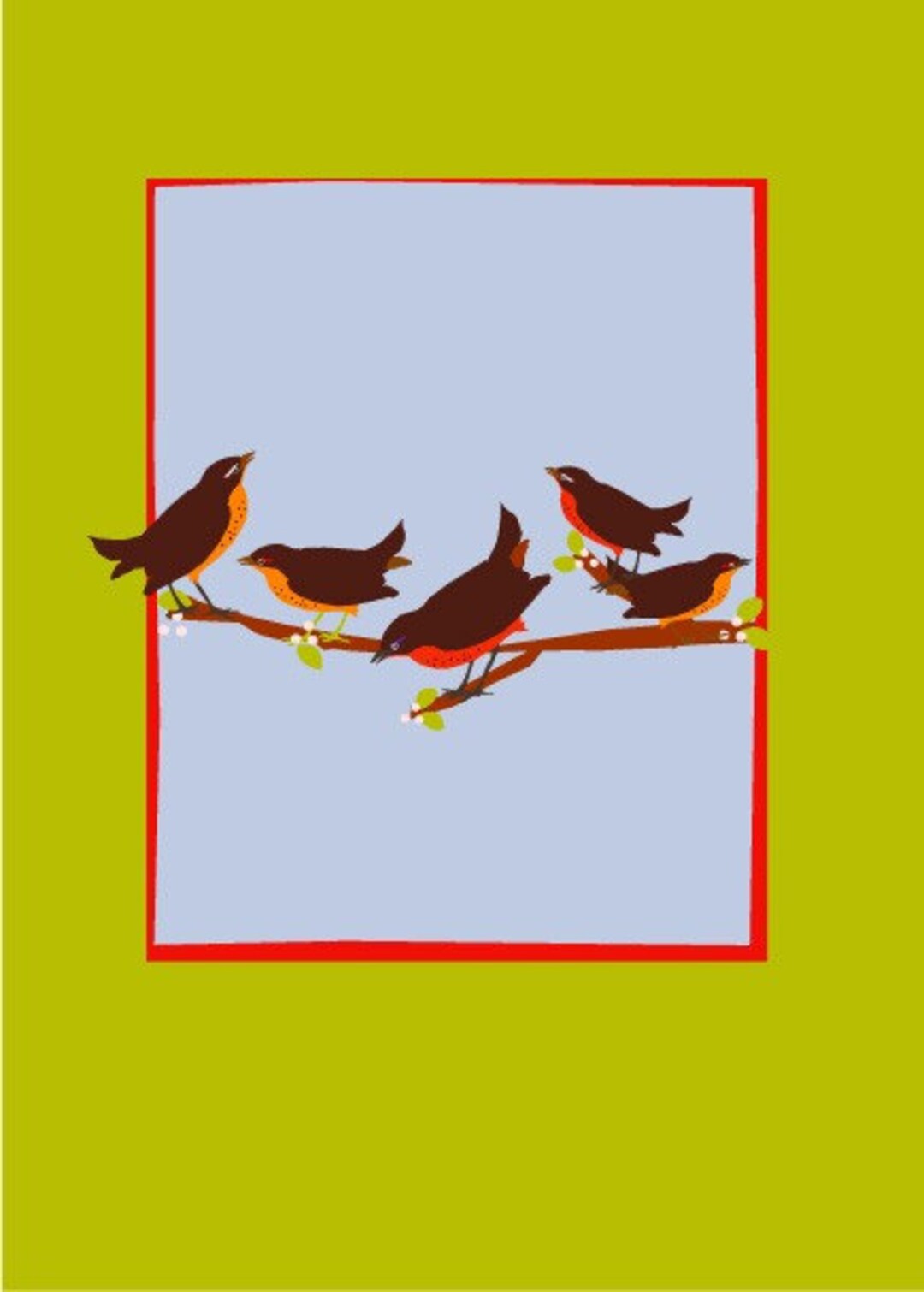 Sweet Spring Robins Notecard Collection - Etsy