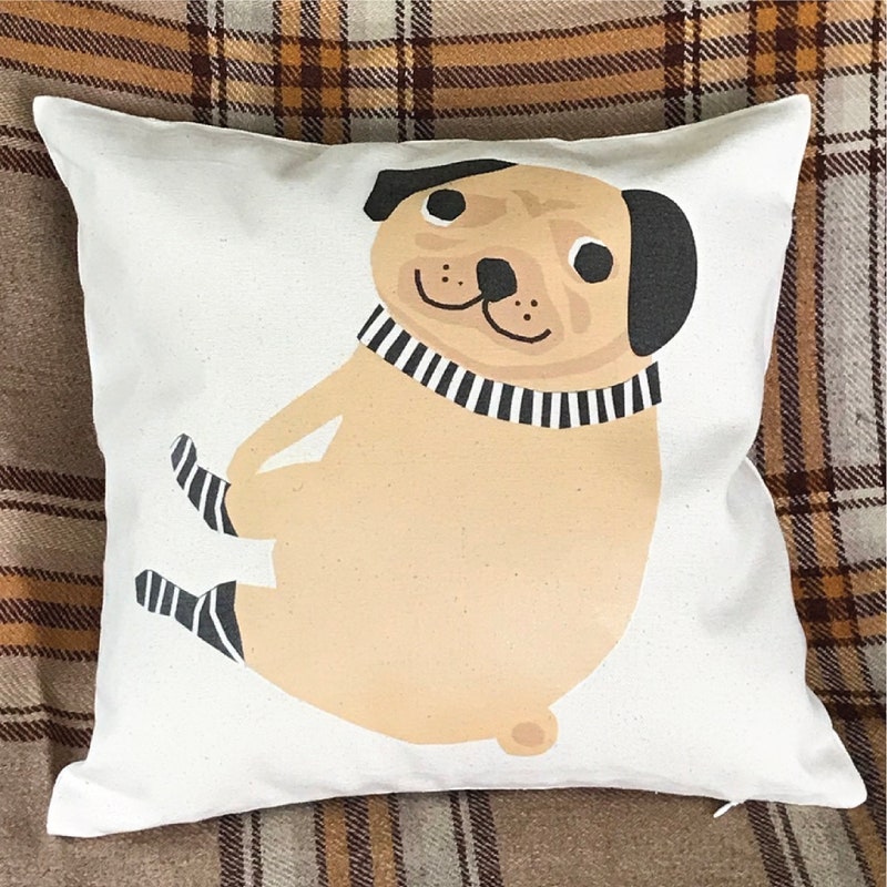 Pug Pillow - Etsy