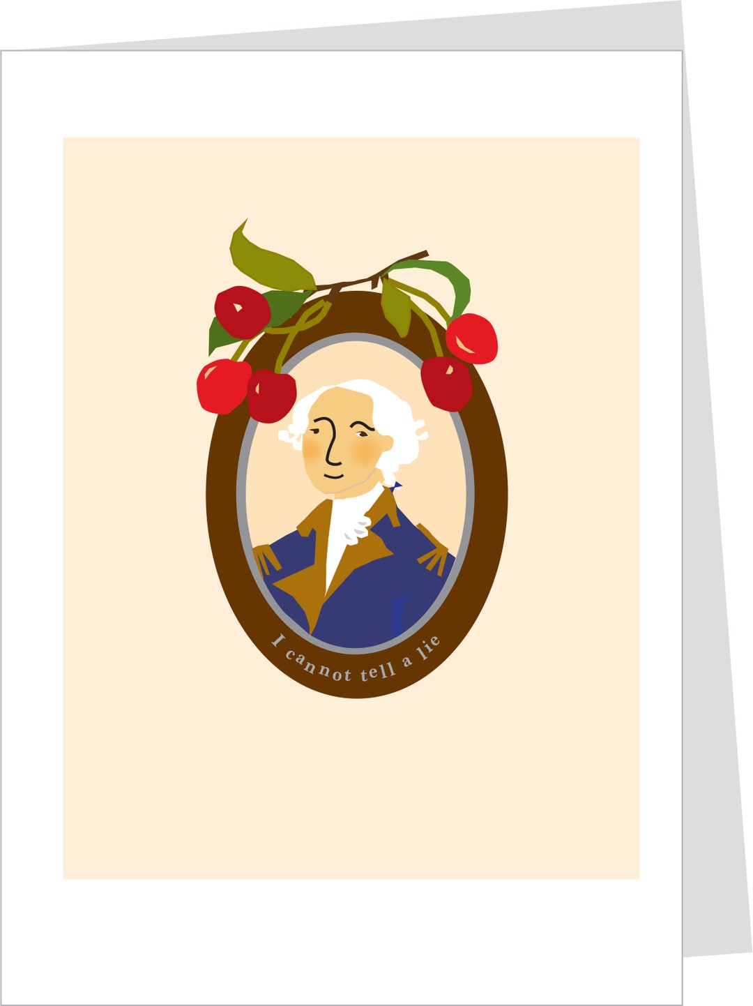 George Washington Portrait Original Illustration Greeting Card - Etsy