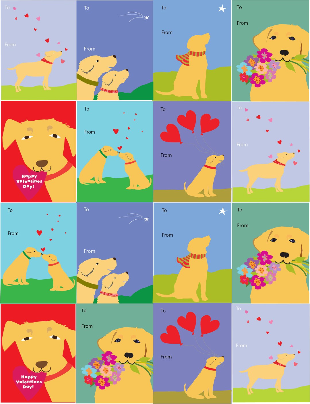 Gift Tags Yellow Labs Spring Summer - Etsy