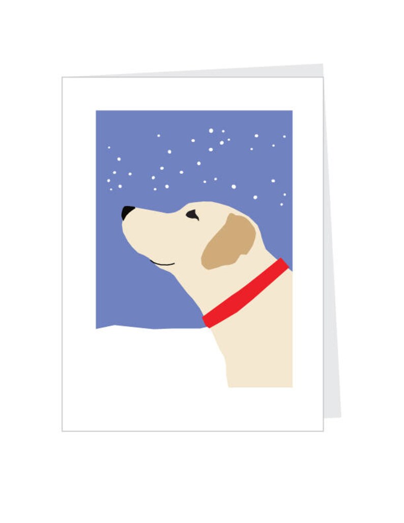 Yellow Lab in Snow Greeting Cards - Etsy