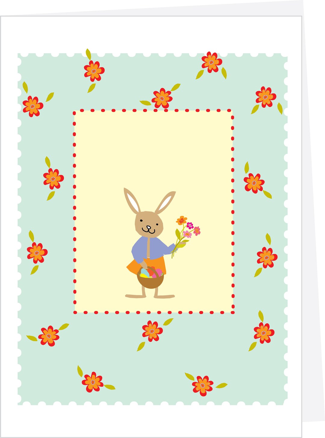 Greeting Card Cute Little Bunny Easter Spring - Etsy