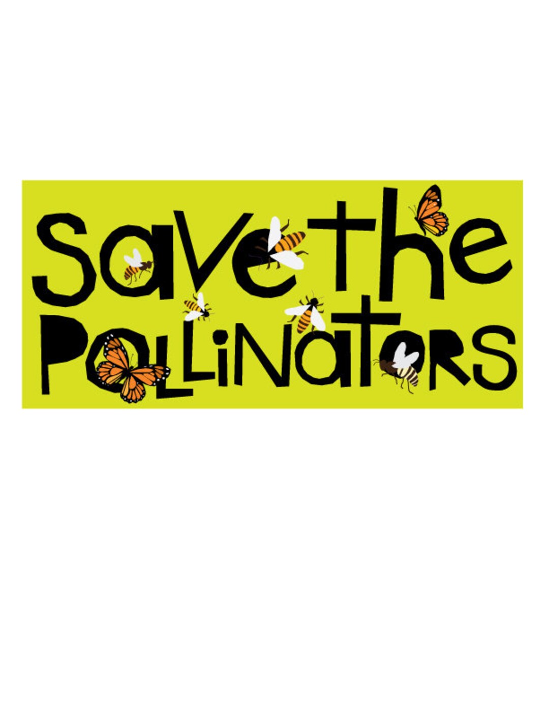 Save the Pollinators Bumper Sticker - Etsy