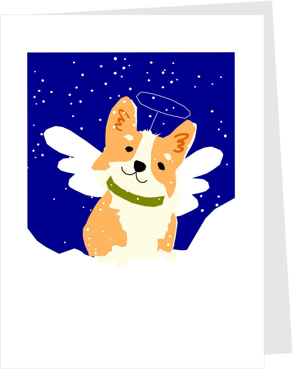 Holiday Angel Corgi Greeting Cards - Etsy