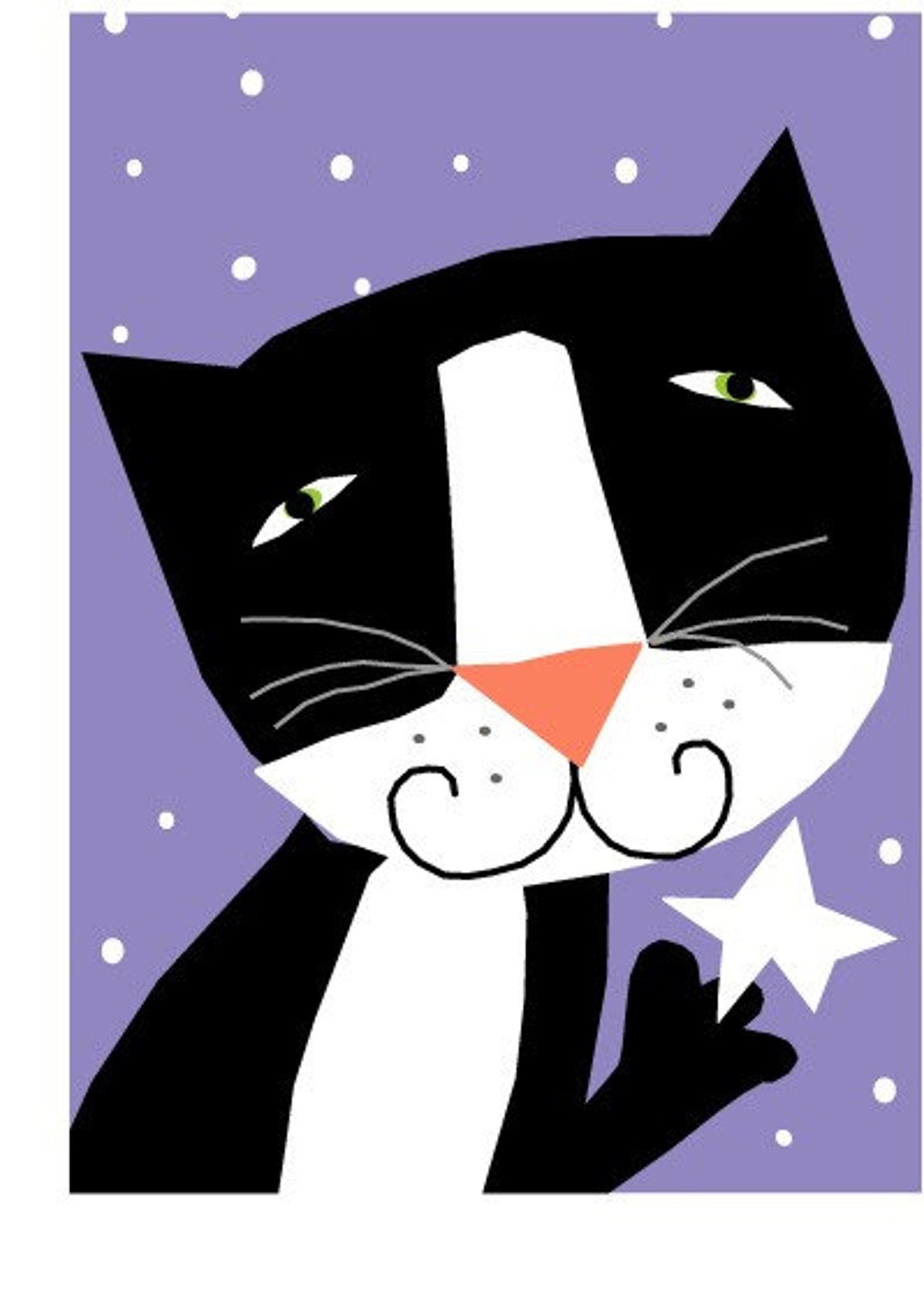 Art Print Star Kitty in 11 X 14 Mat - Etsy