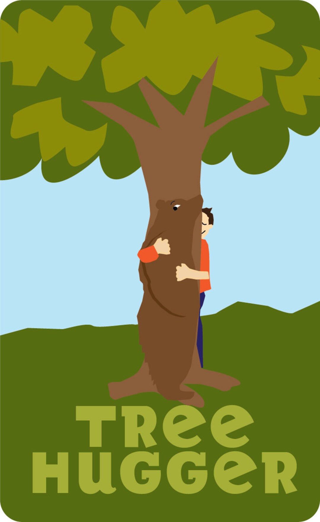 Tree Hugger Silly Bumper Sticker - Etsy