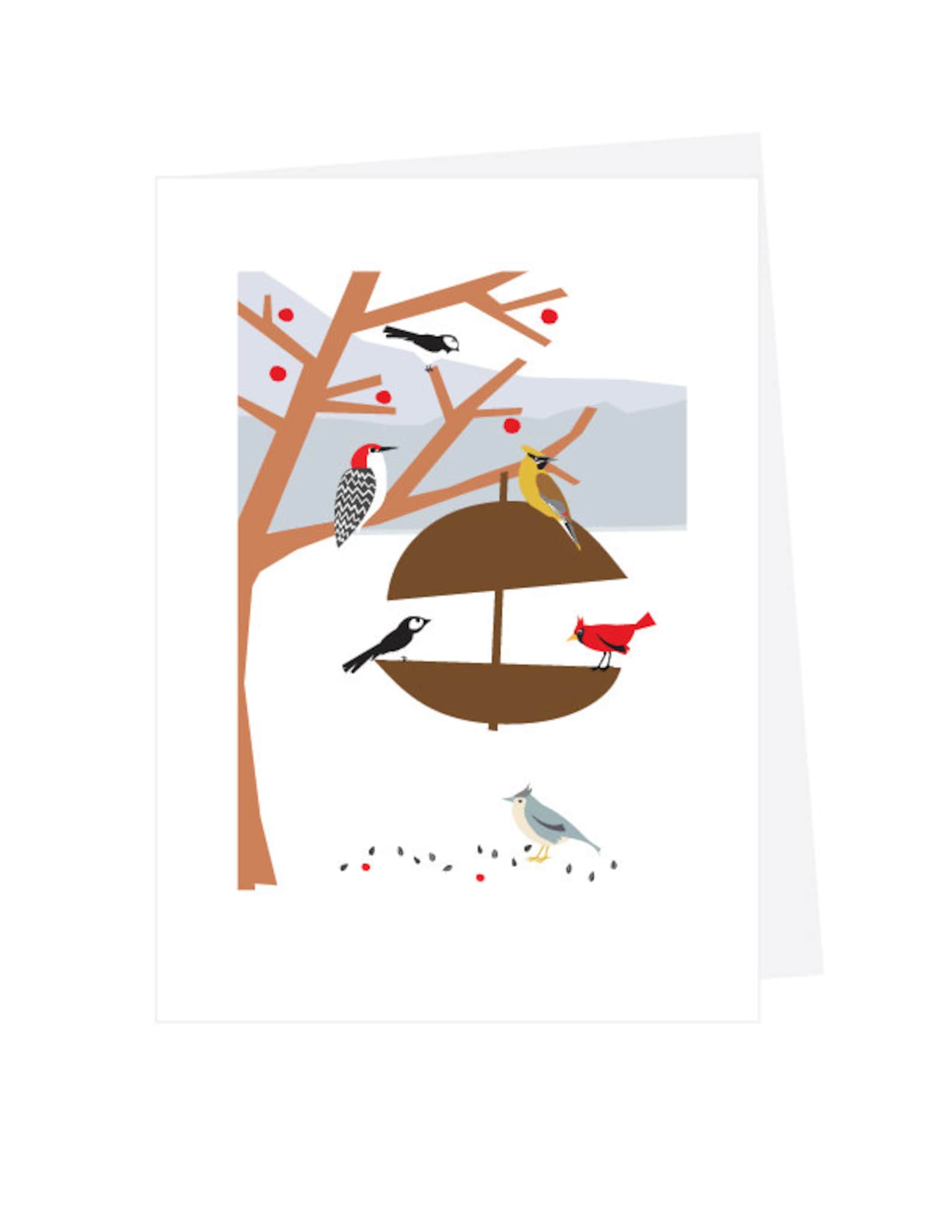 Greeting Cards Birds on Feeder Note Cards - Etsy