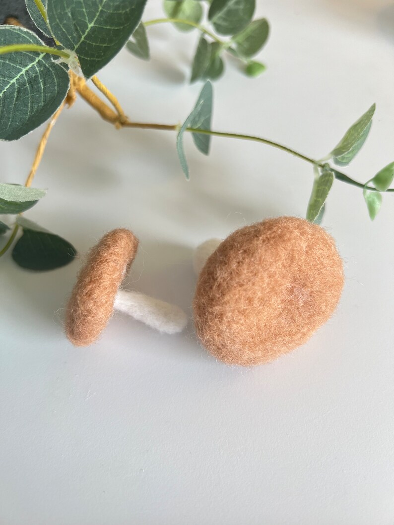 Wool Felt Mushrooms Crafting Garland Spring Summer Autumn Toadstool Fairy Craft Pretend Play ...