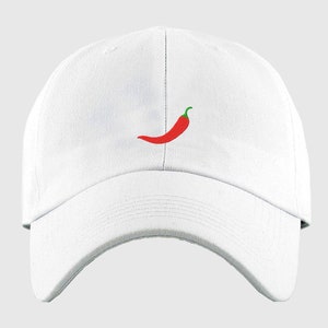 Red Chilli Chili Embroidered Cap - Minimalist Design Gift Idea - Cute ...