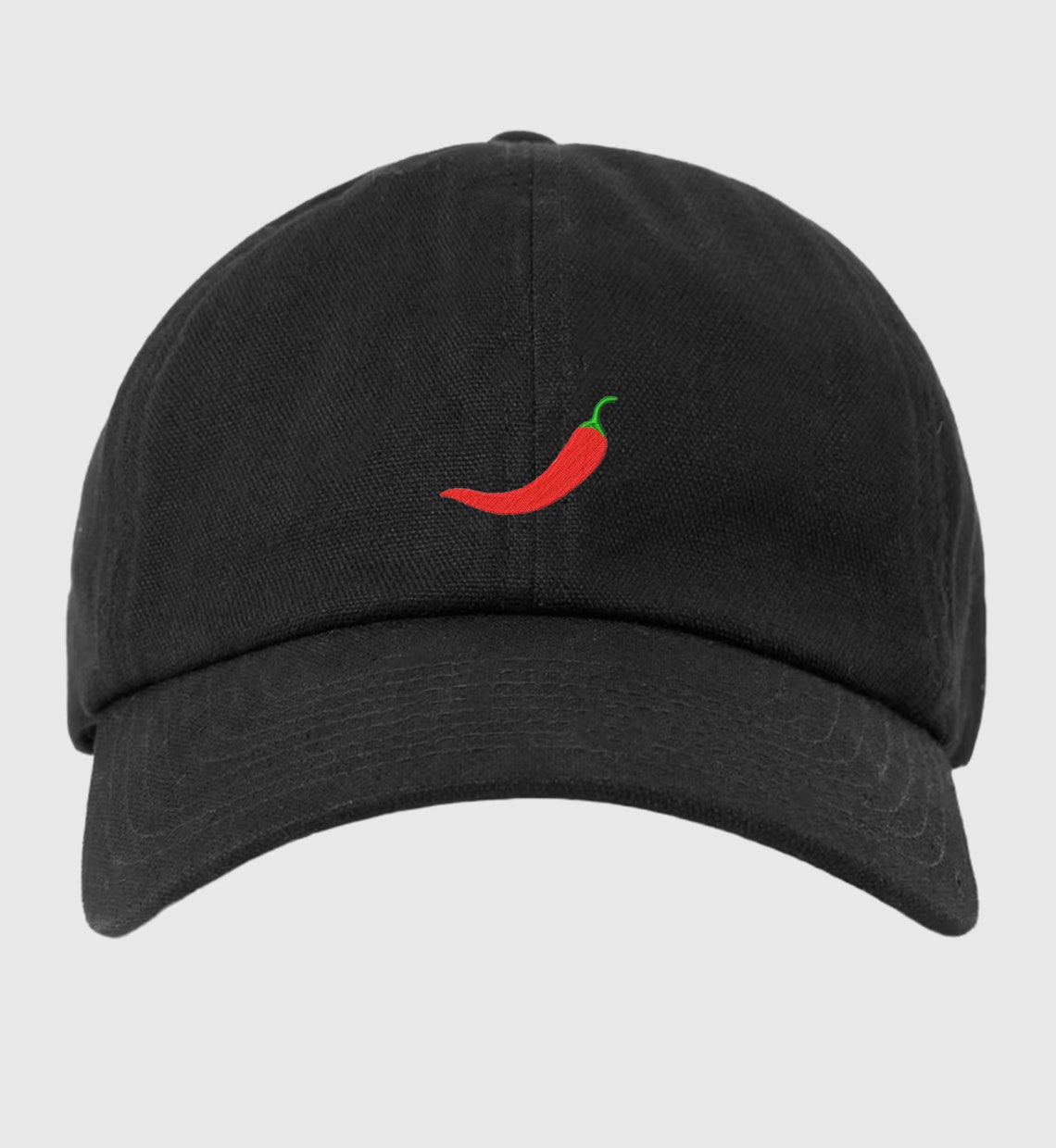 Red Chilli Chili Embroidered Cap - Minimalist Design Gift Idea - Cute ...