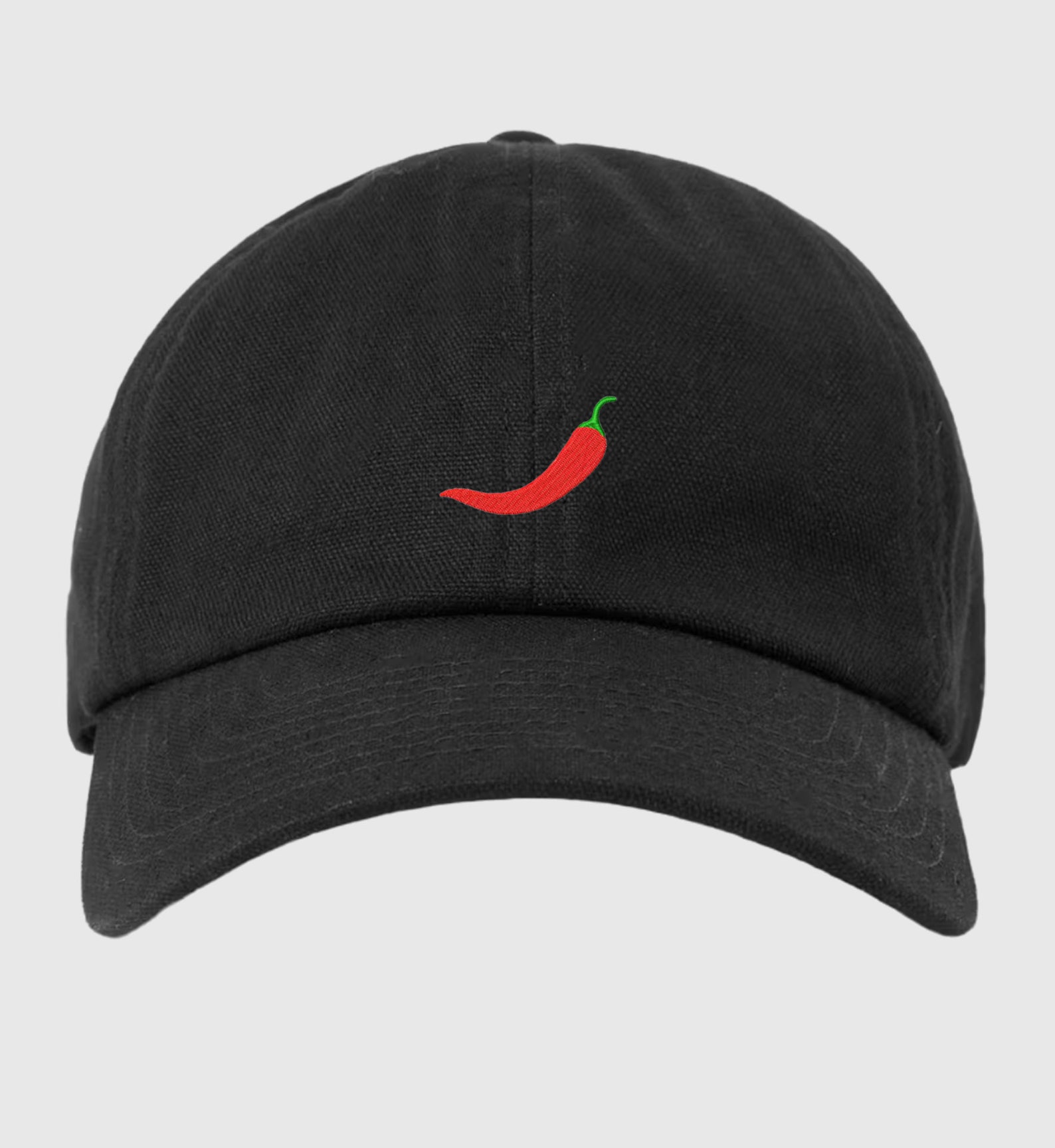 Red Chilli Chili Embroidered Cap - Minimalist Design Gift Idea - Cute ...