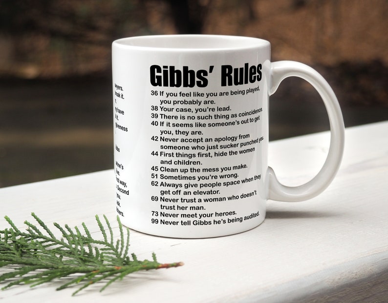 Gibbs's Rules Mug - NCIS Accounting Office Boss Co-worker Gift Idea ...