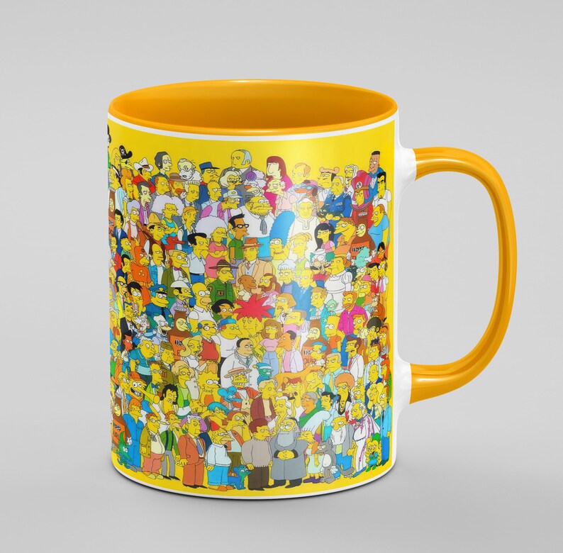 All Characters of the Simpsons Mug - the Simpsons Sitcom Gift Idea ...