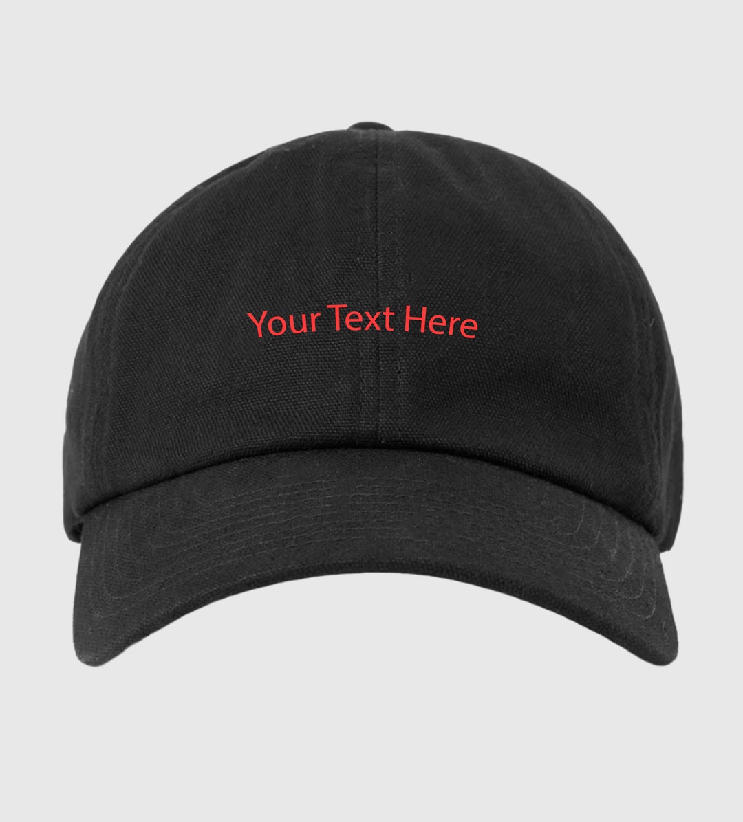 Personalised Text Embroidered Cap - Any Text Minimalist Gift Idea ...